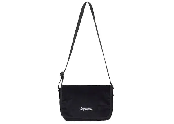 Supreme Velvet Small Messenger Bag - Black