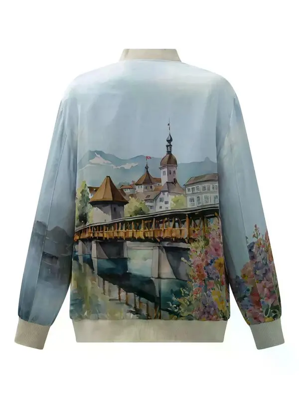 SLEEP NO MORE Printed Zip Jacket