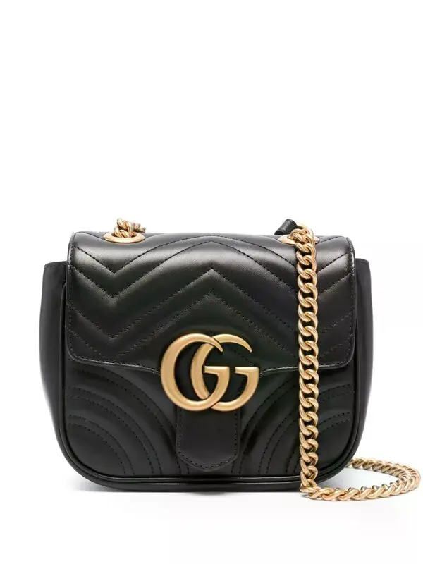 Gucci Mini Gg Marmont Shoulder Bag - Black