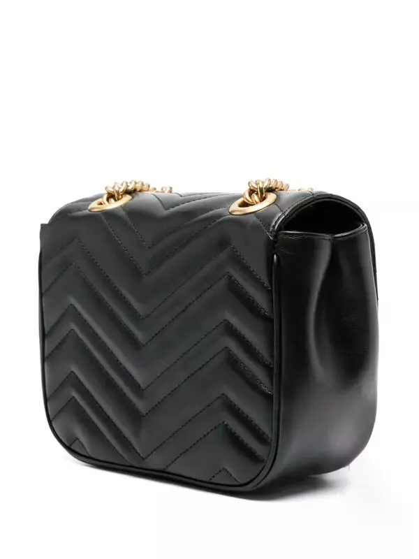 Gucci Mini Gg Marmont Shoulder Bag - Black