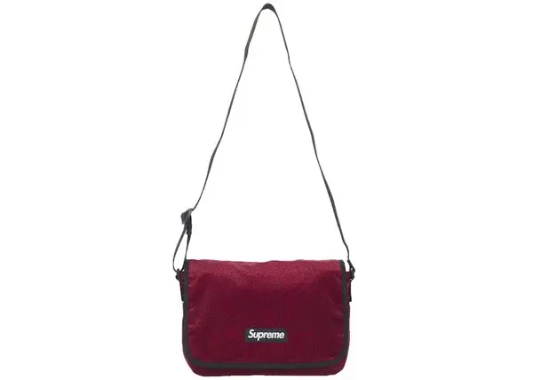 Supreme Velvet Small Messenger Bag - Red Leopard