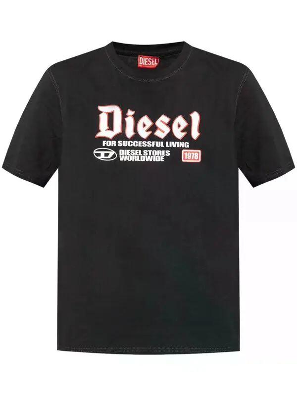DIESEL® Logo-print Cotton T-shirt