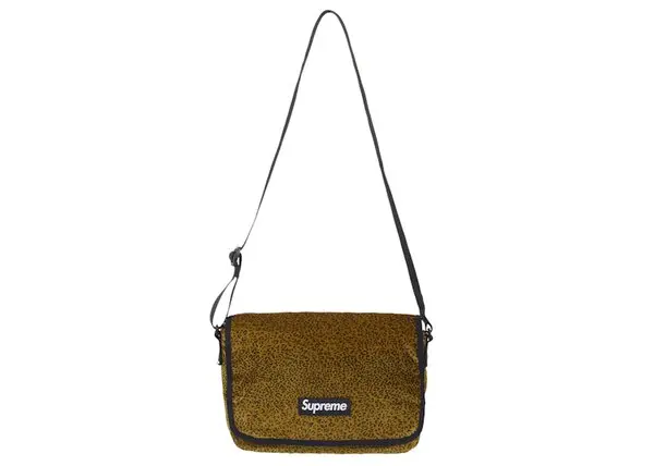 Supreme Velvet Small Messenger Bag - Tan Leopard