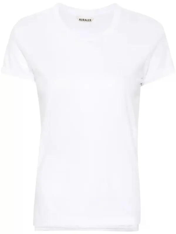 Auralee Short-sleeve Cotton T-shirt - White