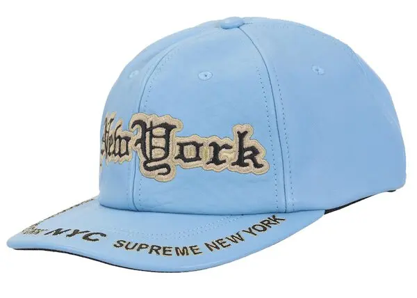 Supreme Leather 6-panel Cap - Blue