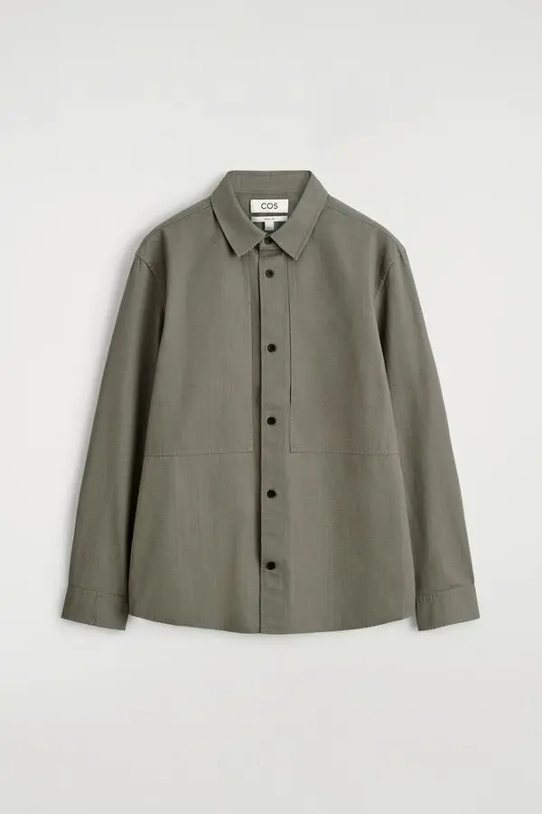 Cos Pocket-detail Cotton Shirt - Green