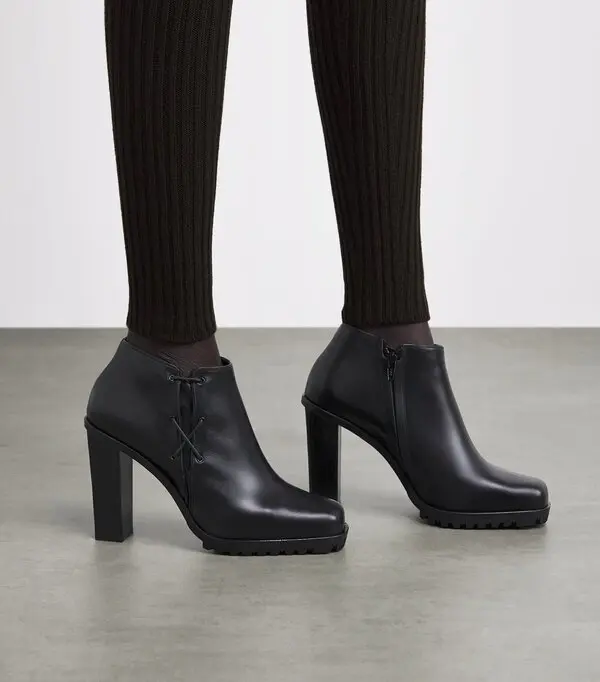 Max Mara Leather Lace-up Ankle Boots