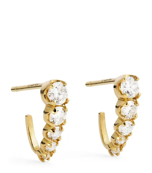 JENNIFER MEYER Diamond Edith Stud Earrings - Gold