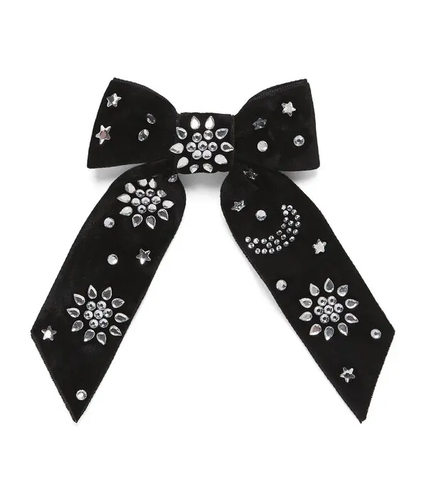 TARTINE ET CHOCOLAT Velvet Hair Bow - Black