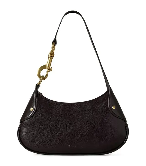 Mulberry Leather Hackney Shoulder Bag - Black