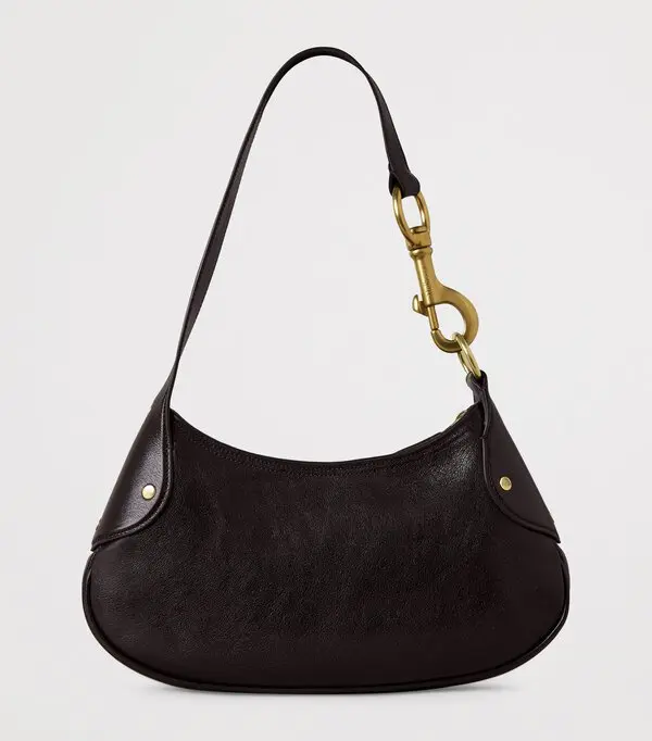 Mulberry Leather Hackney Shoulder Bag - Black