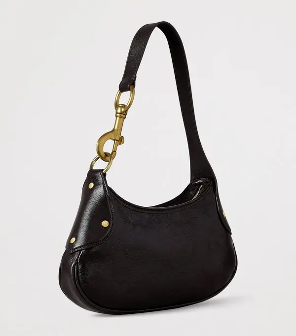 Mulberry Leather Hackney Shoulder Bag - Black