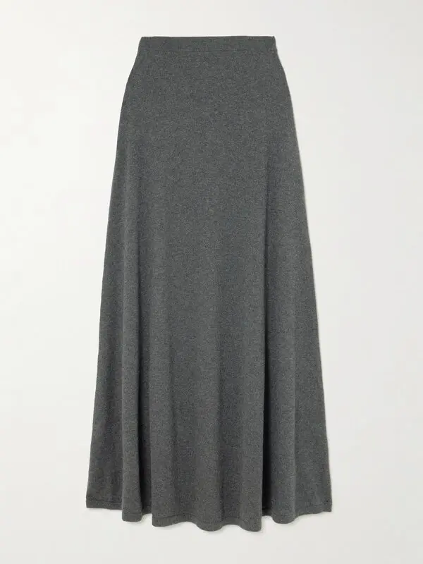 Balenciaga Wool Maxi Skirt - Gray