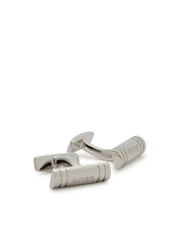 BOSS Logo-engraved Cufflinks And Tie Clip Set