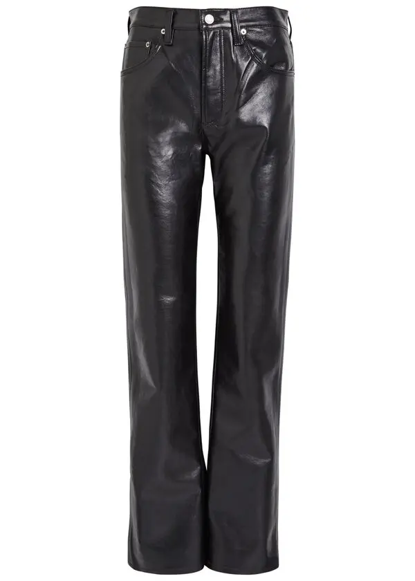 AGOLDE Bootcut Leather Trousers