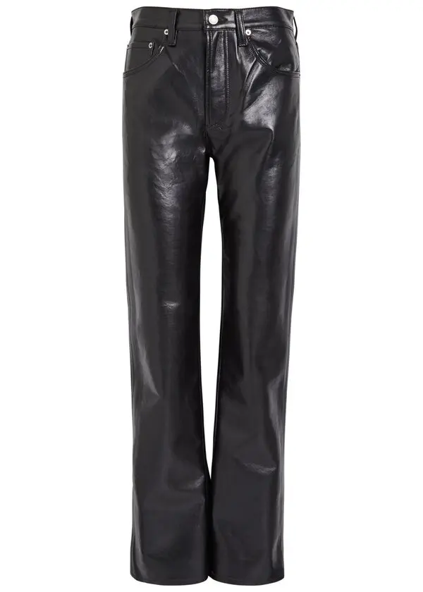 AGOLDE Bootcut Leather Trousers
