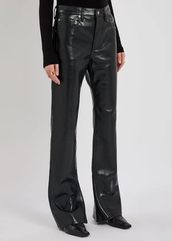 AGOLDE Bootcut Leather Trousers
