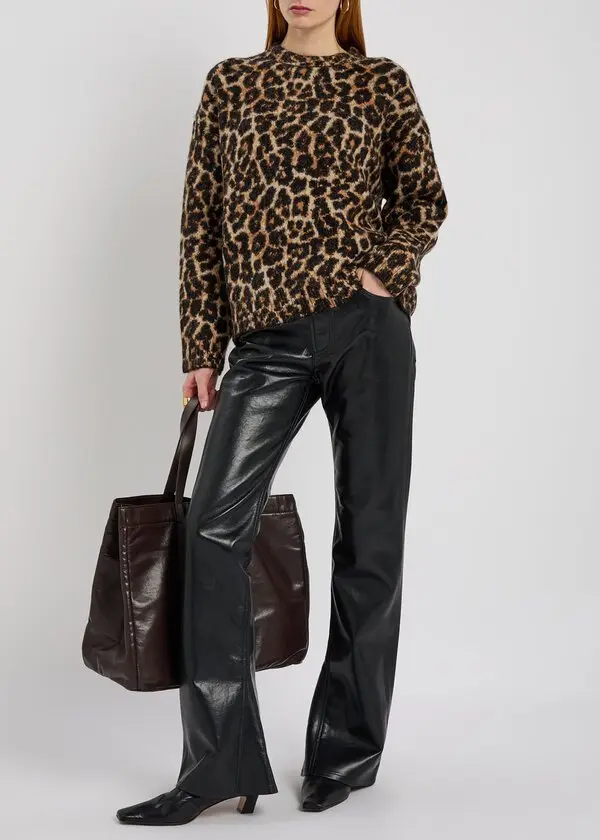 AGOLDE Bootcut Leather Trousers