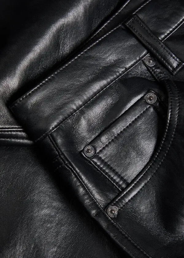 AGOLDE Bootcut Leather Trousers