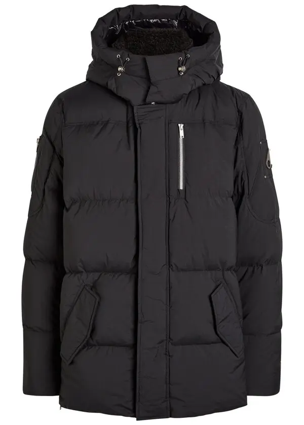 Moose Knuckles Everest 3q Shell Puffer Coat - Black