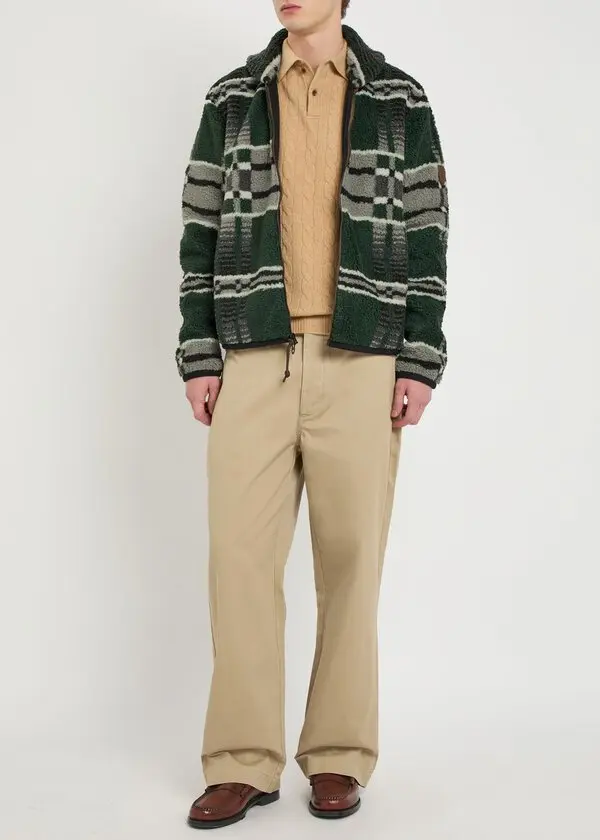 Polo Ralph Lauren Patterned Fleece Jacket - Charcoal