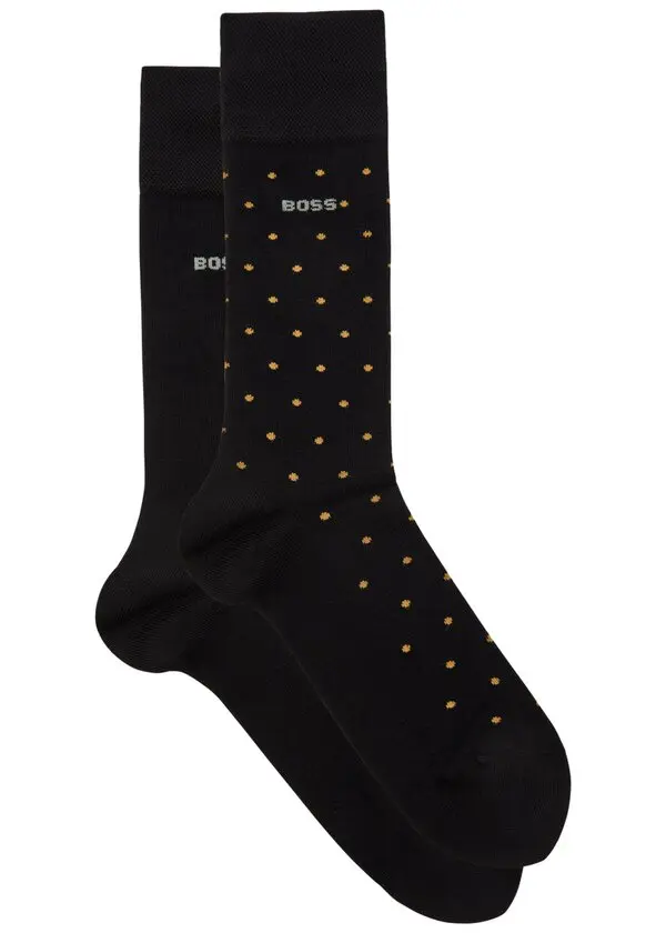 BOSS Mini Dot Cotton-blend Socks - Black