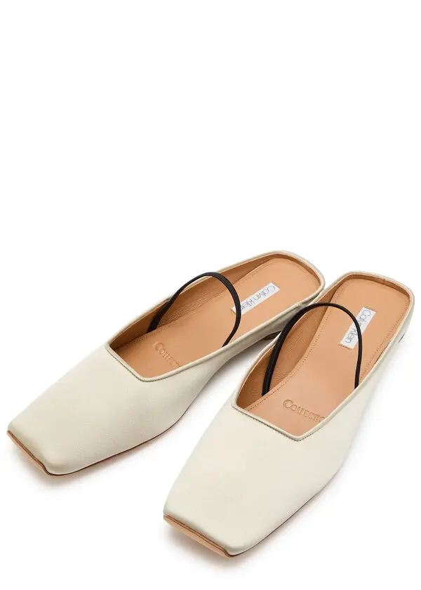 Calvin Klein Kate Silk-satin Slingback Ballet Flats