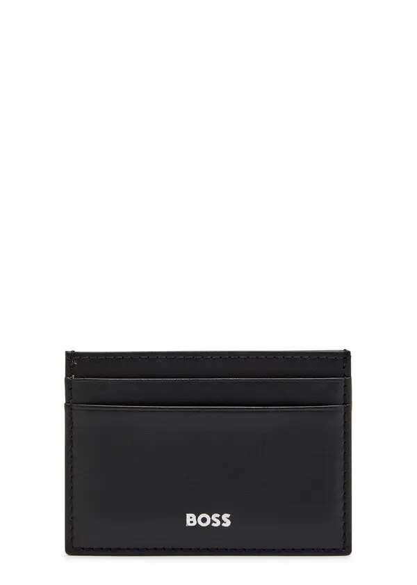 BOSS Randy Leather Card Holder - Black
