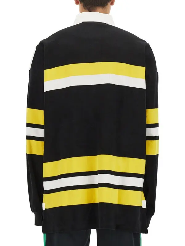WALES BONNER Polo Shirt With Stripe Pattern