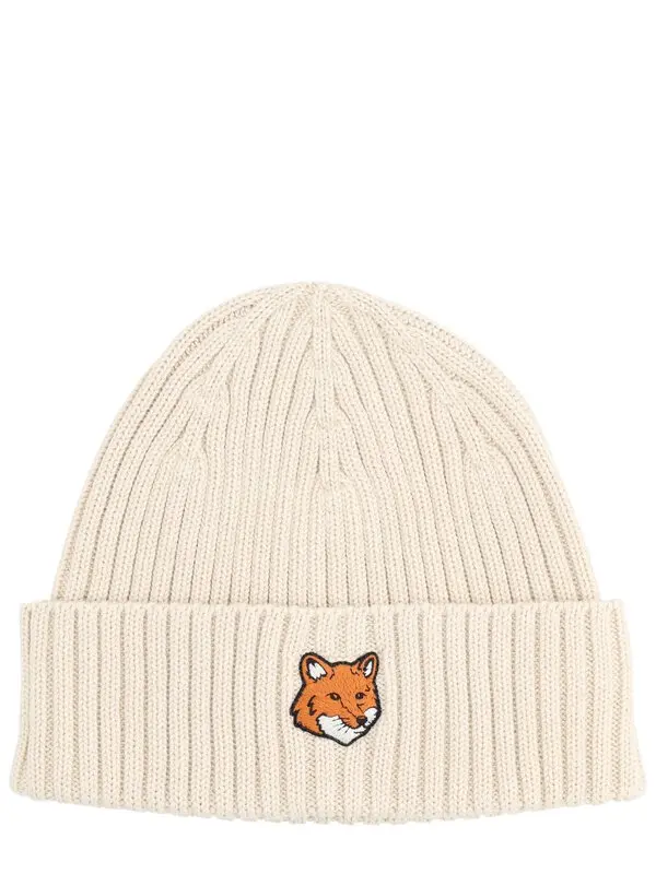 Maison Kitsuné Fox Head Cap - Beige