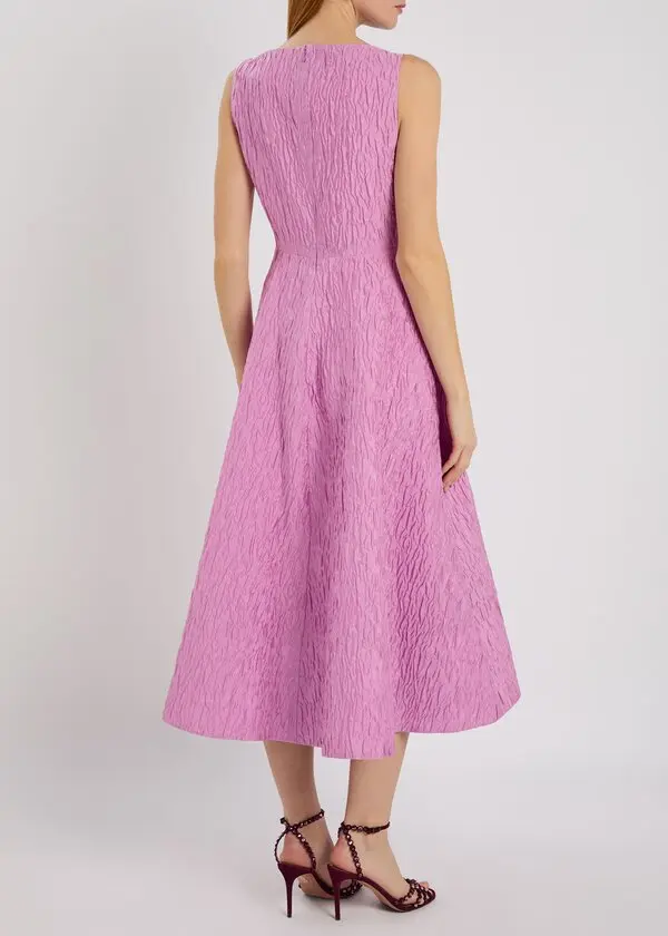 ROKSANDA Tera Cloqué Midi Dress - Light Pink