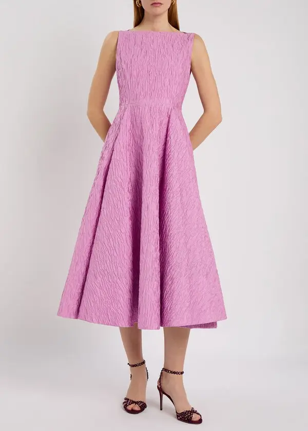 ROKSANDA Tera Cloqué Midi Dress - Light Pink