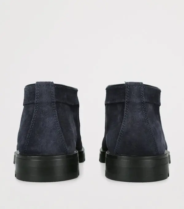 Santoni Suede Detroit Roccia Loafers