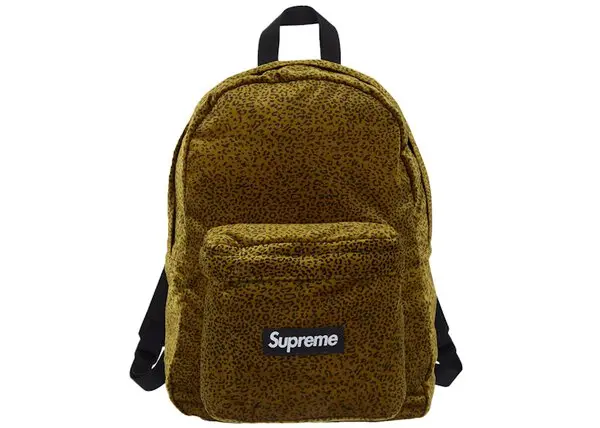 Supreme Velvet Leopard Backpack - Tan Leopard
