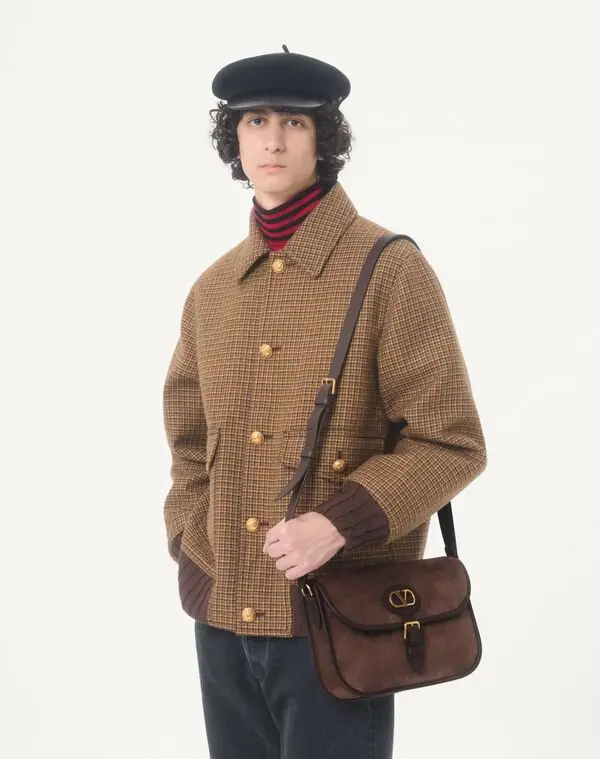Valentino Garavani Wool Houndstooth Bomber Jacket
