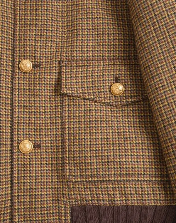 Valentino Garavani Wool Houndstooth Bomber Jacket