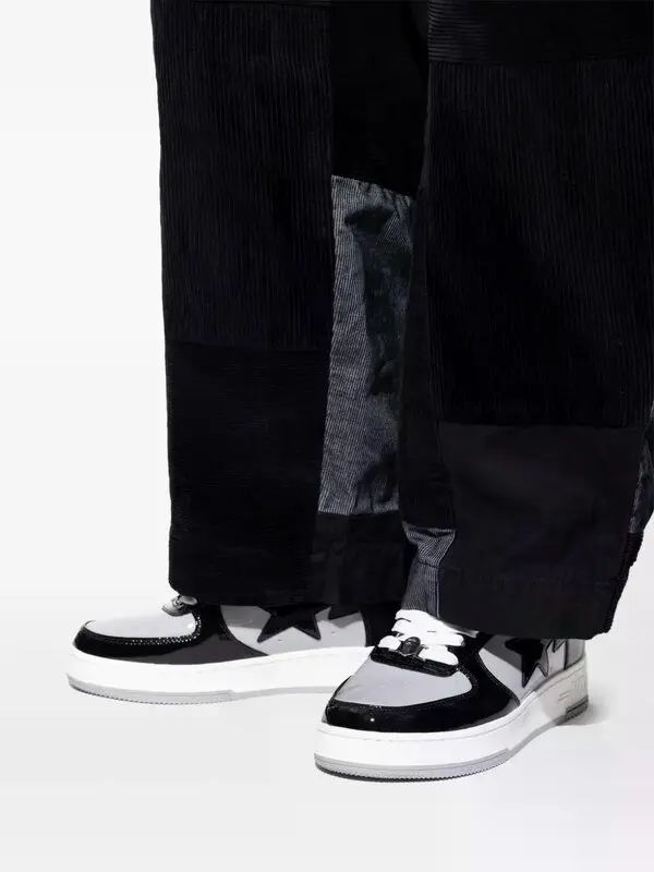 A BATHING APE Sta Panelled Sneakers - Black