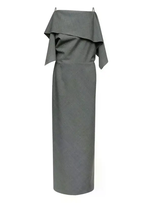 MAISON MARGIELA Ruffled Maxi Dress - Grey