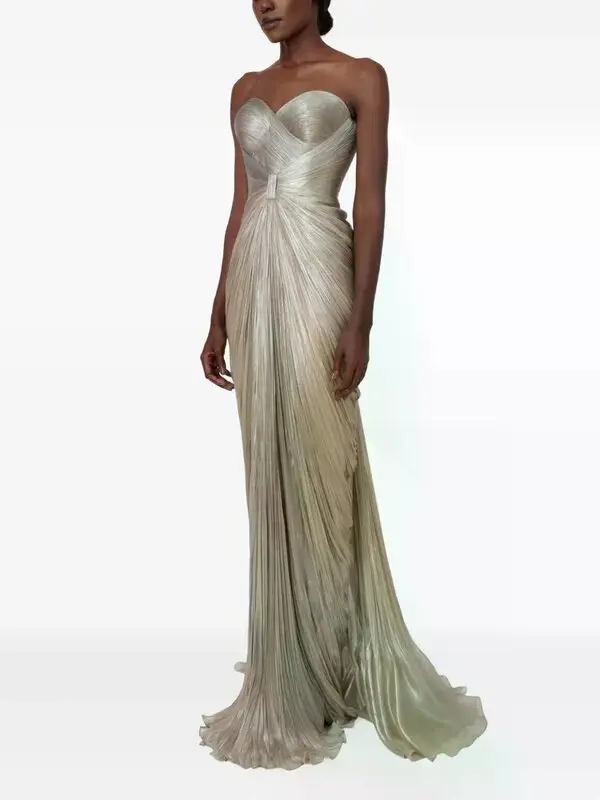 IRIS SERBAN Iolanda Strapless Maxi Dress
