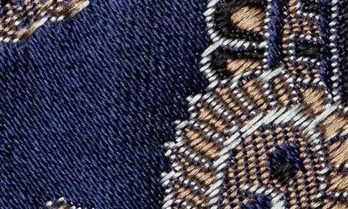 Eton Paisley Jacquard Silk Neck Tie - Medium Blue