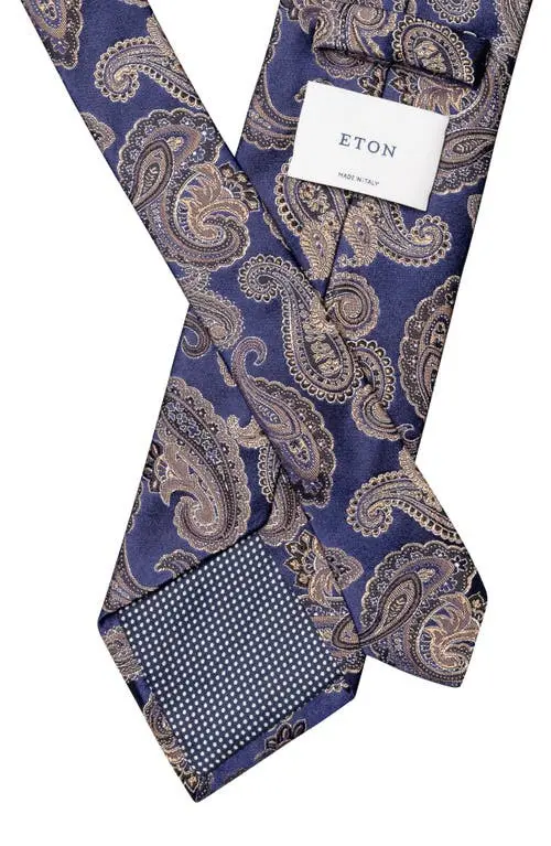 Eton Paisley Jacquard Silk Neck Tie