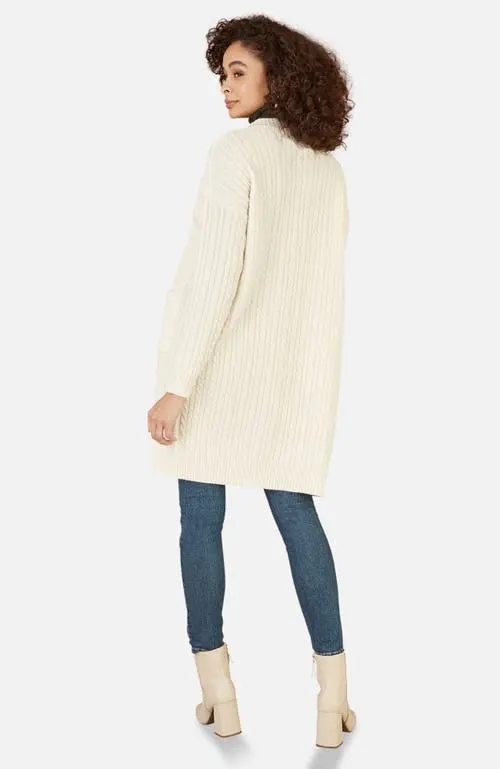 YUMI Cable Knit Long Sleeve Cardigan