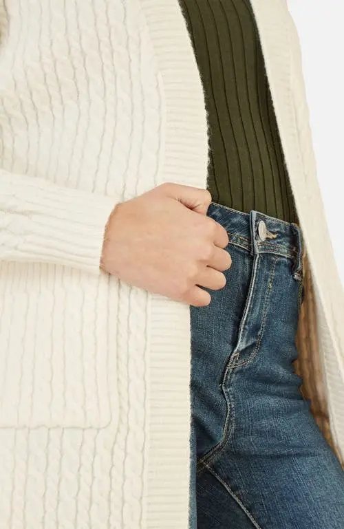 YUMI Cable Knit Long Sleeve Cardigan