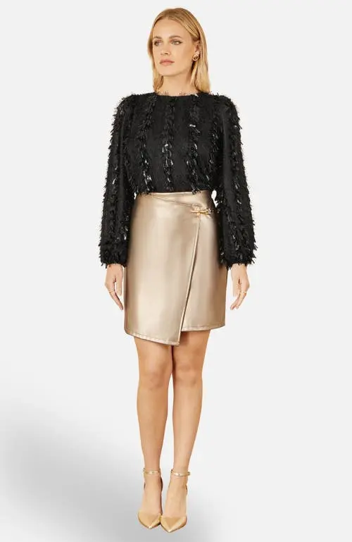 YUMI Sequin Long Sleeve Top