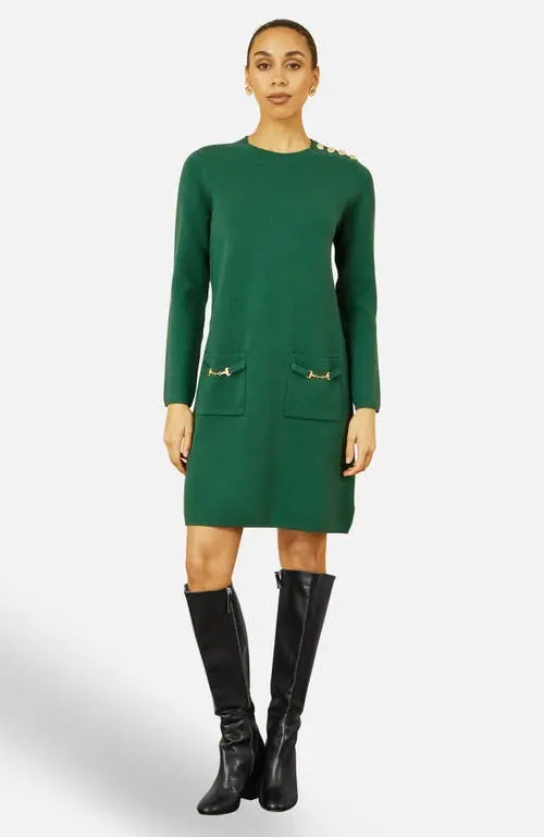 YUMI Tunic Sweater Dress - Green
