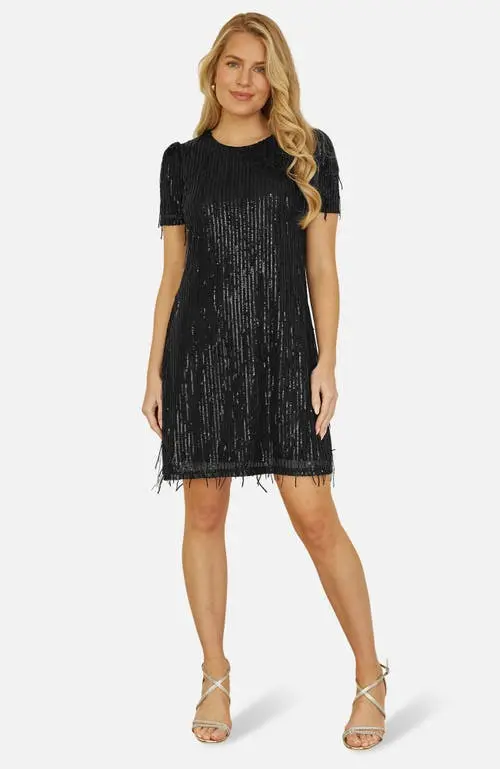 YUMI Sequin Tunic Dress - Black