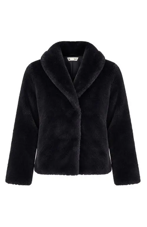 YUMI Faux Fur Wrap Coat