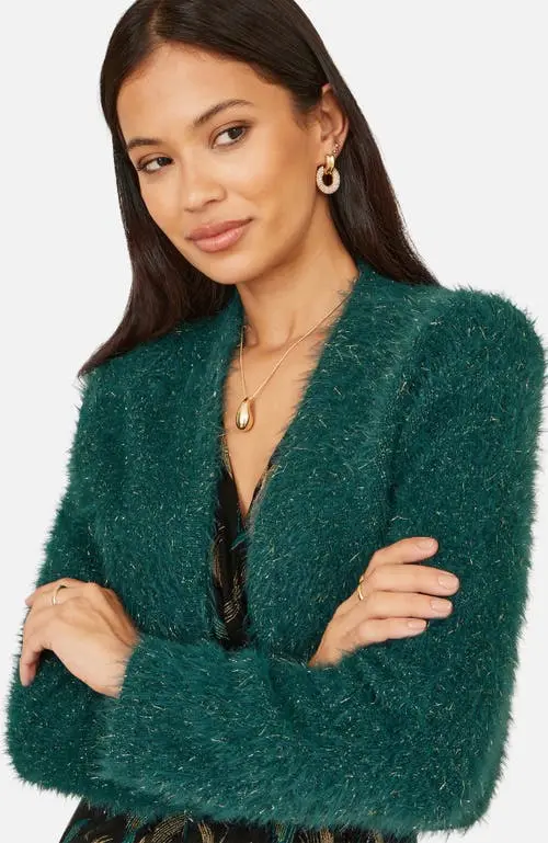 YUMI Metallic Eyelash Bolero - Green