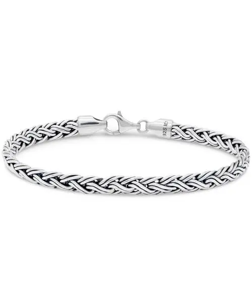 DEVATA Paddy Oval Chain Bracelet - Silver