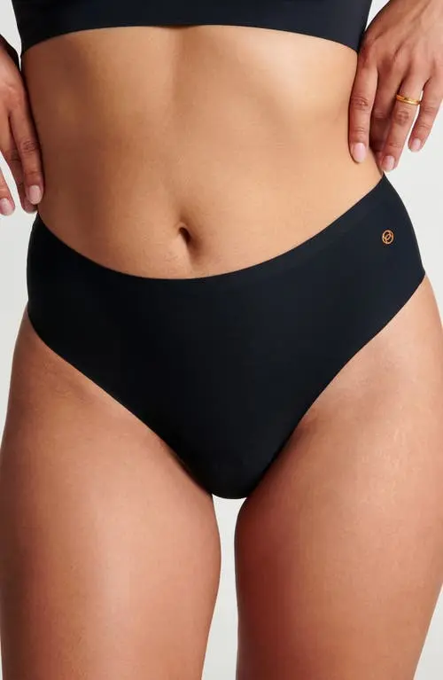 EVELYN & BOBBIE High Waist Thong - Black